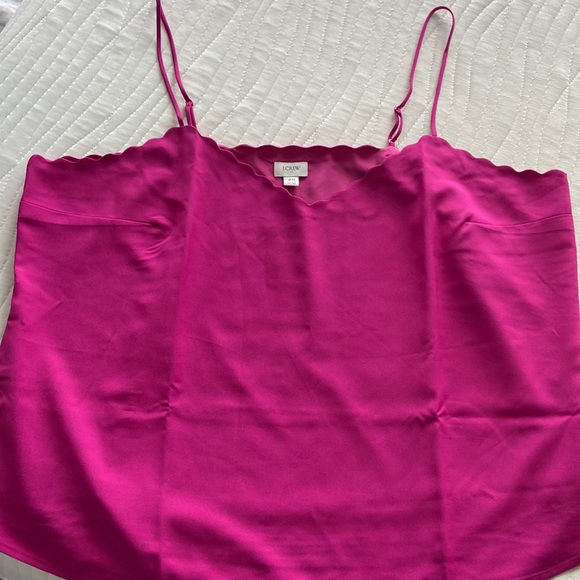 J. Crew | Tops | Nwt J Crew Fuschia Pink Scalloped Neck Camisole | Poshmark